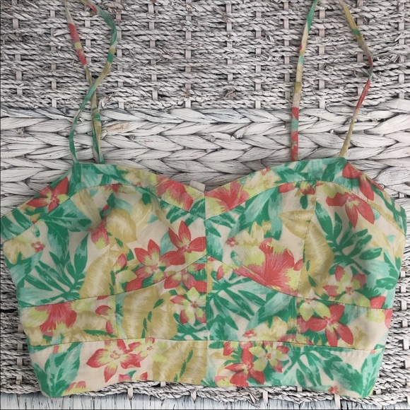 American Eagle Outfitters | Tops | 3 For 5 American Eagle Floral Crop Tank | Poshmark